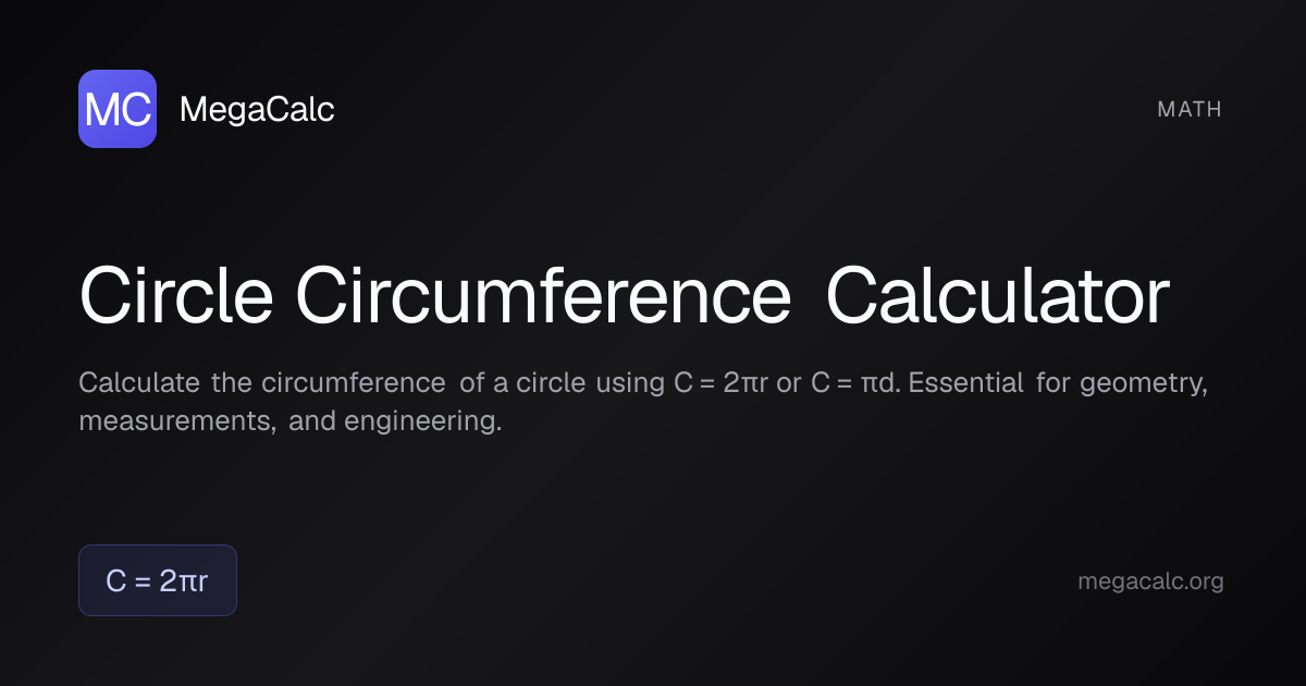 Circle Circumference Calculator — Free Online with Formula & Steps ...
