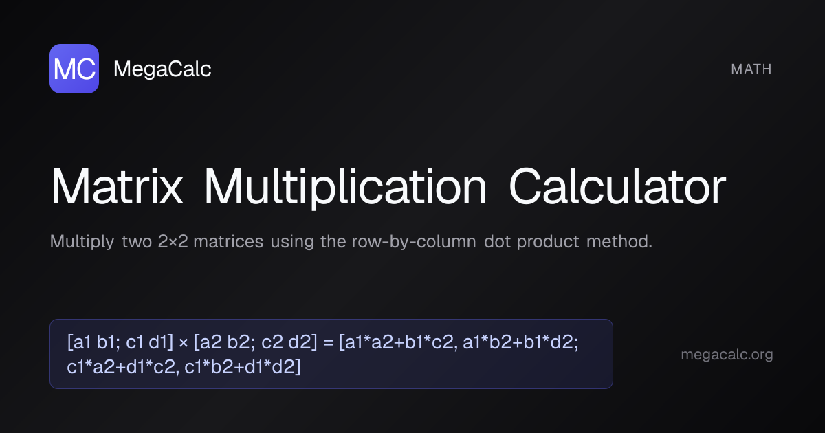 Matrix Multiplication Calculator — Free Online with Formula & Steps ...